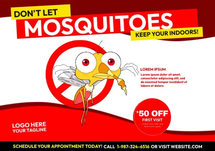 Don`t let Mosquito Keep in Doors Template | PosterMyWall